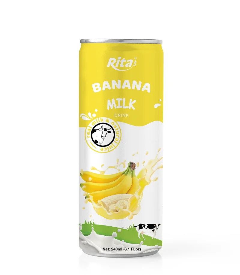 Milk Drinks: Best Quality Banana Milk 250ml Can