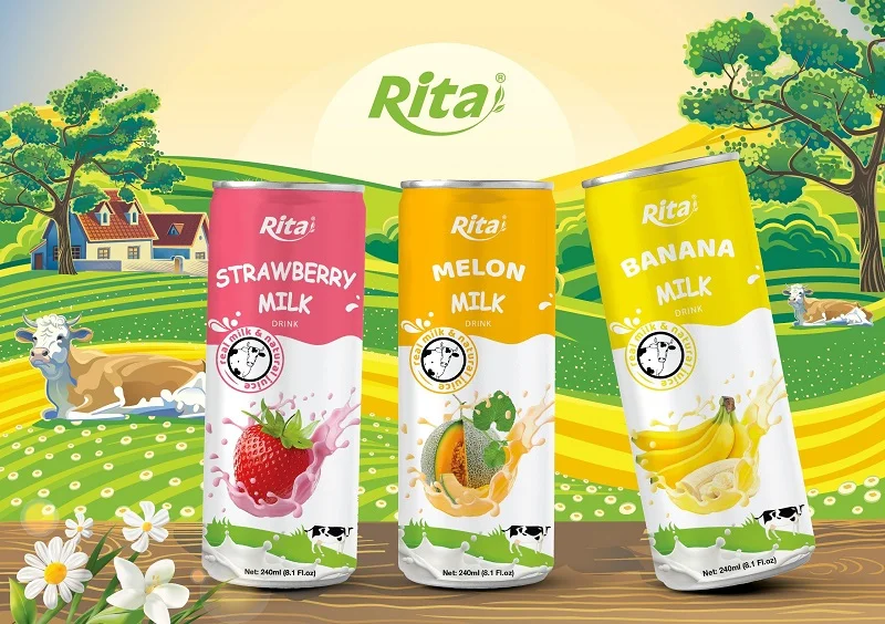 Milk Drinks: Best Quality Banana Milk 250ml Can