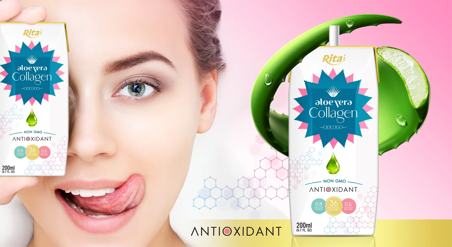 Aloe Vera Juice: Supplier aloe vera juice collagen 200ml