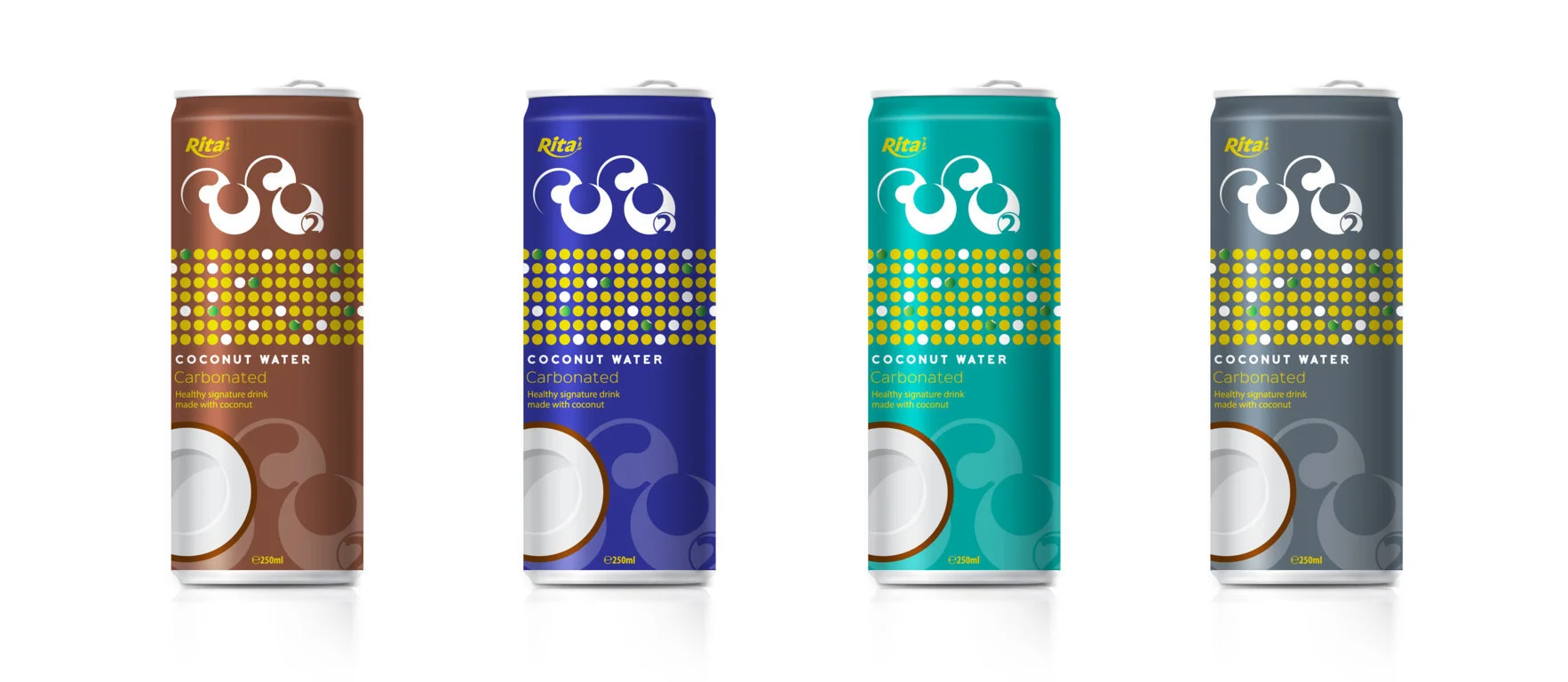 Coconut Products: Carbonated coconut water 250ml slim can