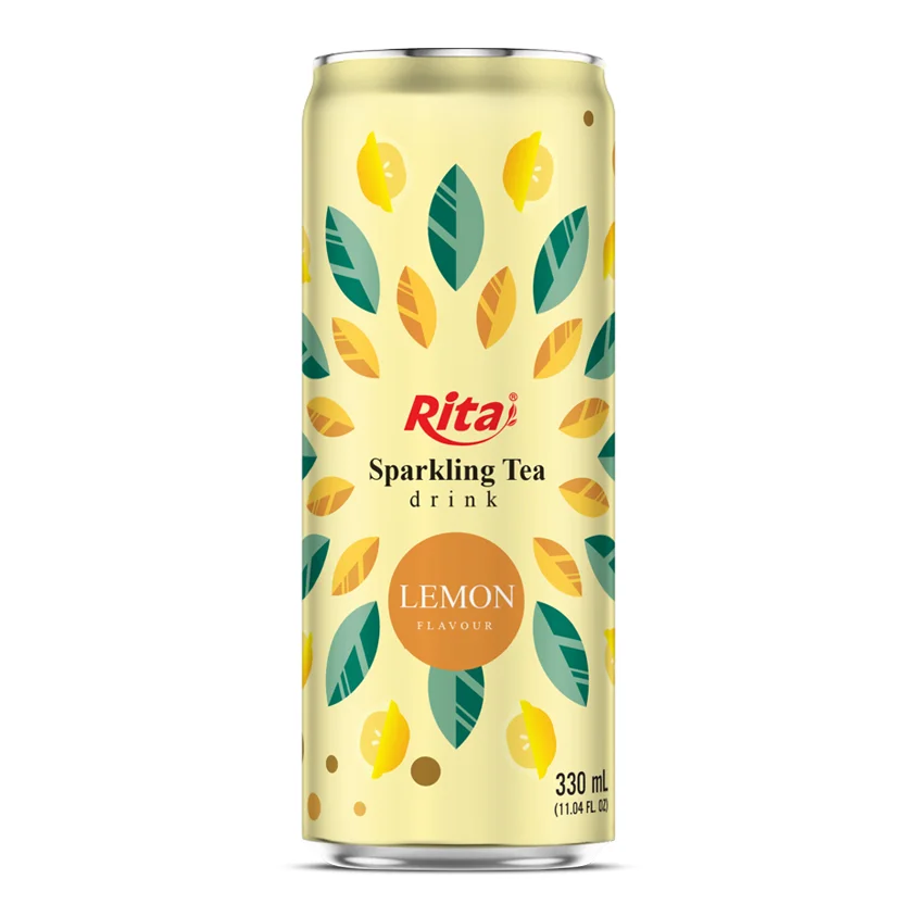 Tea Drink: Sparkling Tea drink lemon flavor non alcoholic