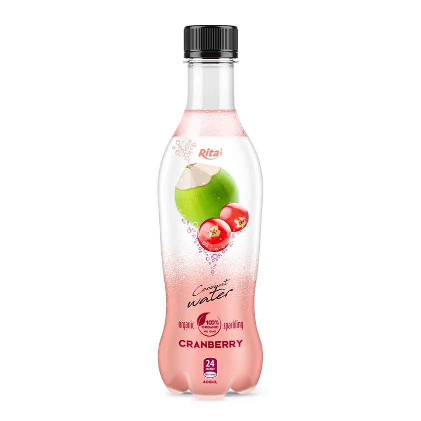 Soft Drinks: Spakling Coconut water caranberry 400ml
