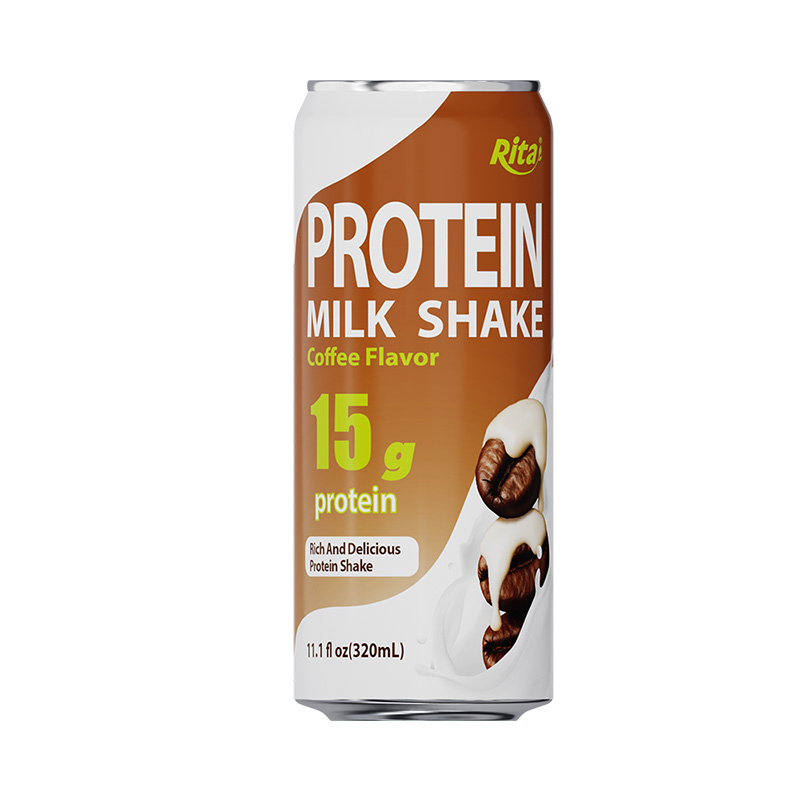 Milk Drinks: 320ml Sleek Can Protein Milk Shake Coffee Beans Flavor