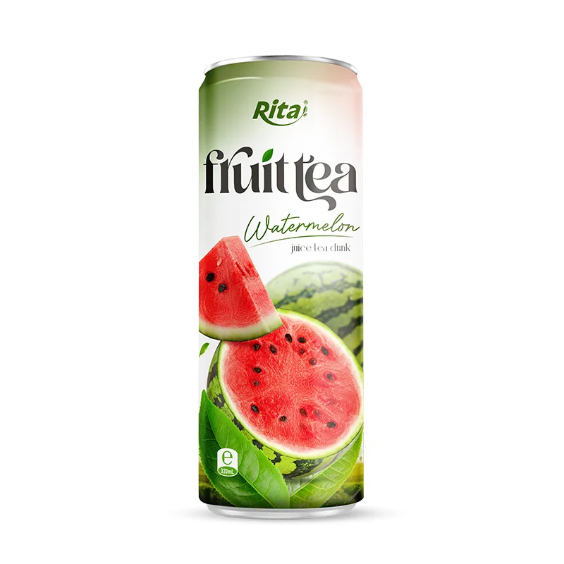 Tea Drink: Wholesale OEM Watermelon Tea Drink 320ml Sleek Can