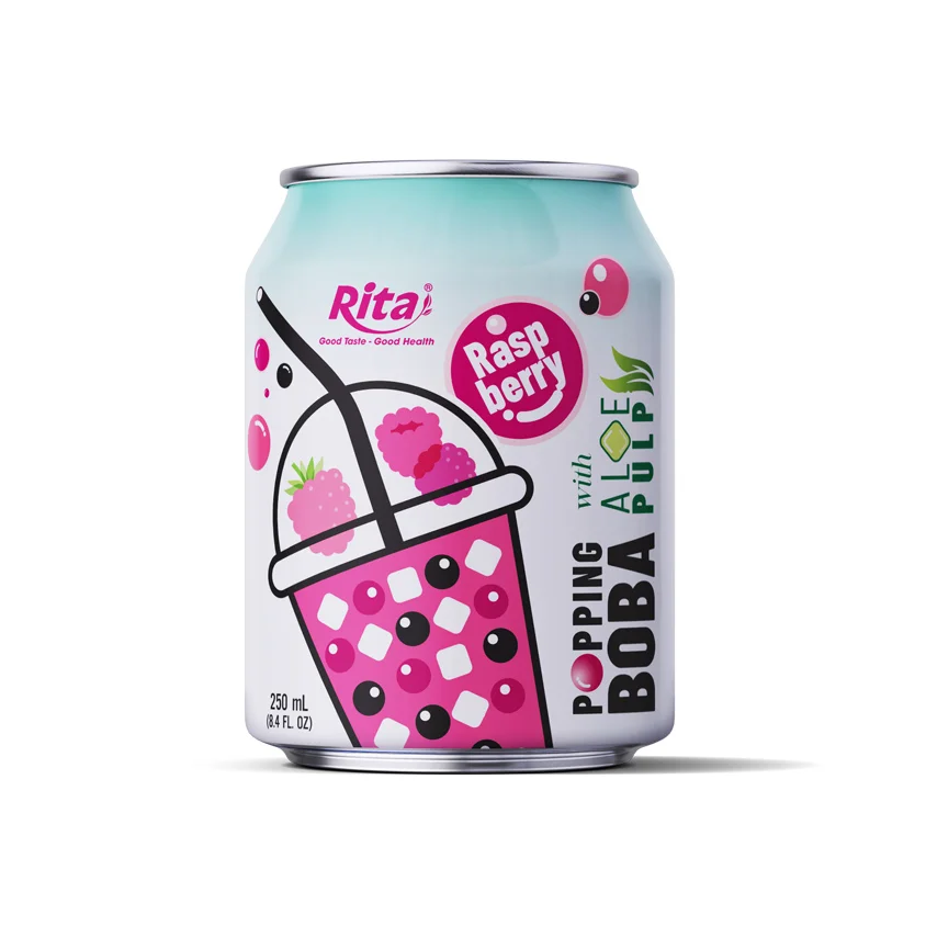 Tea Drink: Supplier 8.4 Fl Oz Cans Bubble Tea Mix Raspberry Flavor
