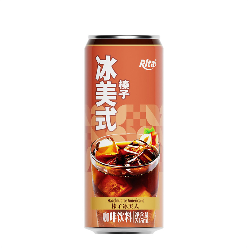 Coffee Drinks: 315ml Sleek Can Hazelnut Ice Americano