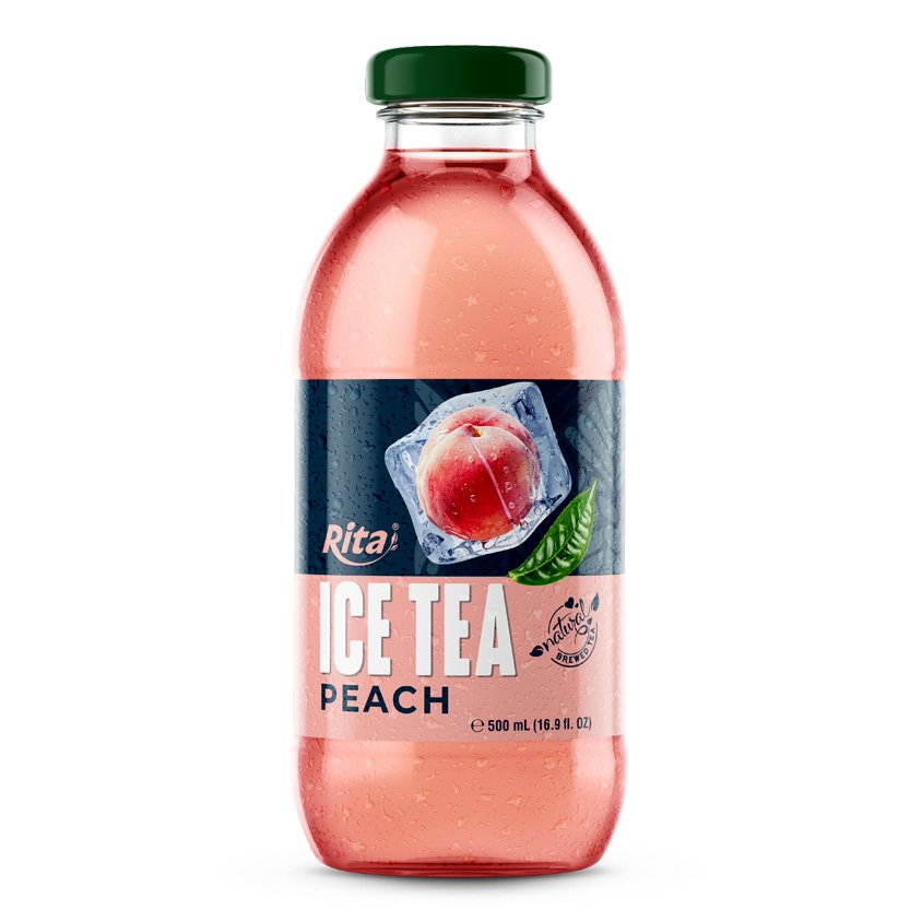 Tea Drink: Rita Peach Ice Tea 500ml Glass Bottle
