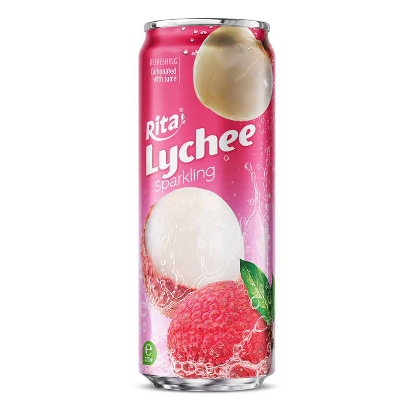 Sparkling Drinks: Rita Sparkling Lychee Drink 320ml Sleek Can