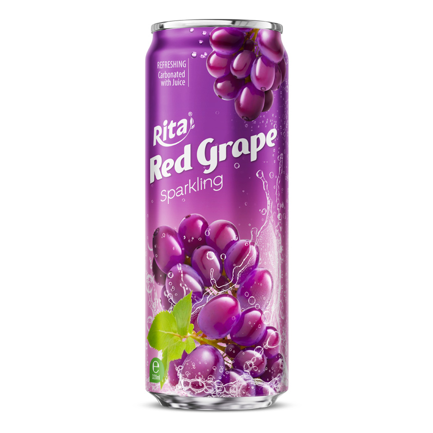 Sparkling Drinks: Rita Sparkling Red Grape Drink 320ml Sleek Can