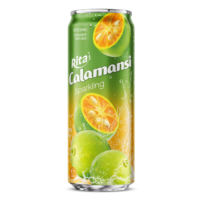 Sparkling Drinks: Rita Sparkling Calamansi Drink 320ml Sleek Can