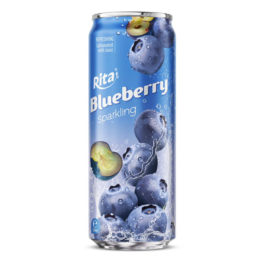 Sparkling Drinks: Rita Sparkling Blueberry Drink 320ml Sleek Can