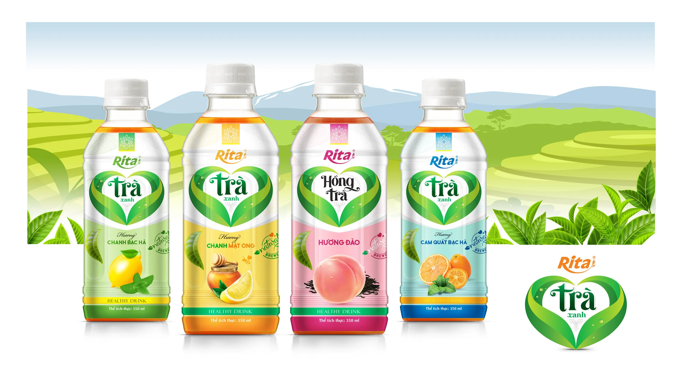 Tea Drink: 350m Premium Black Tea Drink Peach Flavor